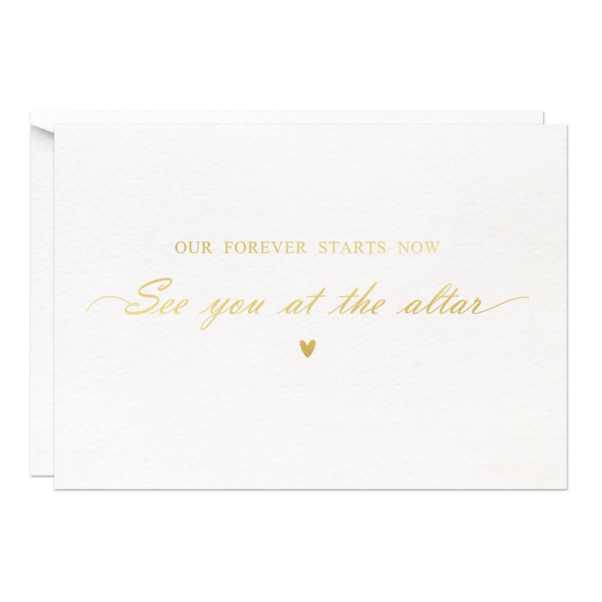 MAGJUCHE See You At The Altar Card, Gold Foil Wedding Day Card To Groom Or Bride, For Husband Cards
