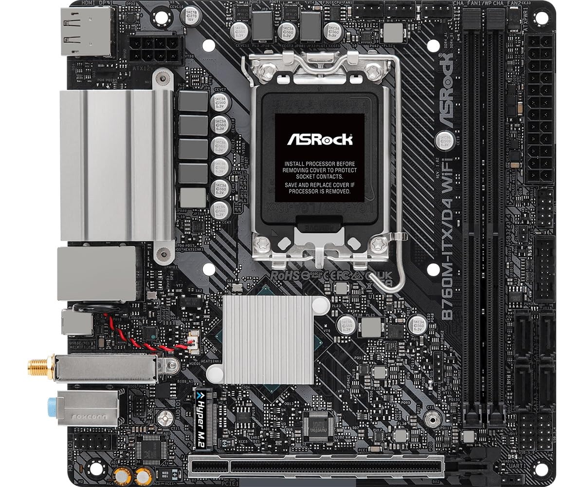 ASRock B760M-ITX/D4 WIFI Supports 13th Gen & 12th Gen Intel® Core™ Processors (LGA1700)