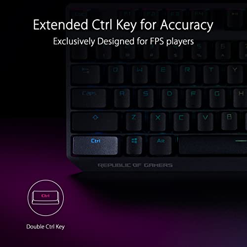 ASUS ROG Strix Scope NX Wireless Deluxe Gaming Keyboard - Tri-Mode Connectivity (2.4GHz RF, Bluetooth, Wired), ROG NX Red Mechanical Switches, PBT Keycaps, Aura Sync RGB, Magnetic Wrist Rest, Black