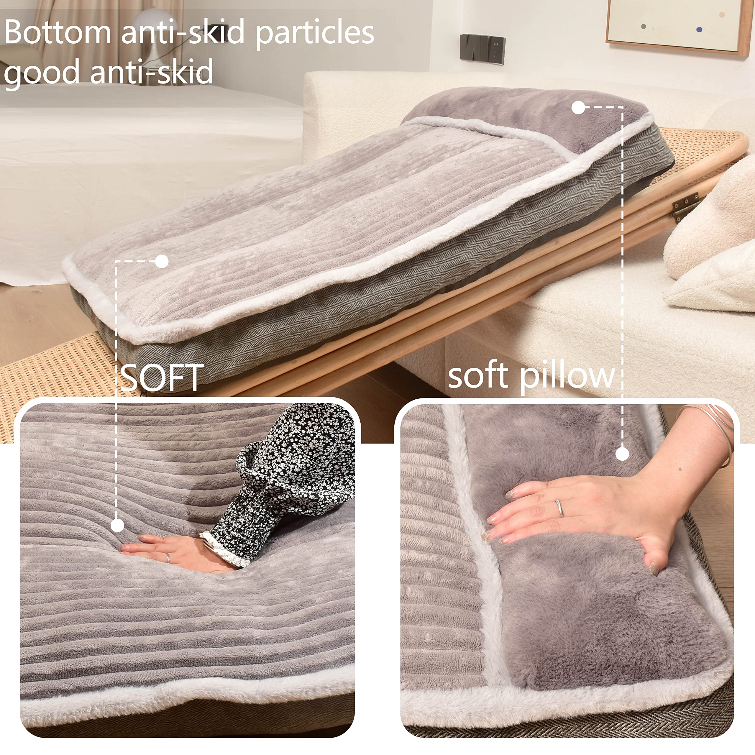 WINDRACING Large Dog Bed with Pillow for Crate Kennel, Sofa Dog Bed, Super Soft pet Bed for Medium, Jumbo, Furniture