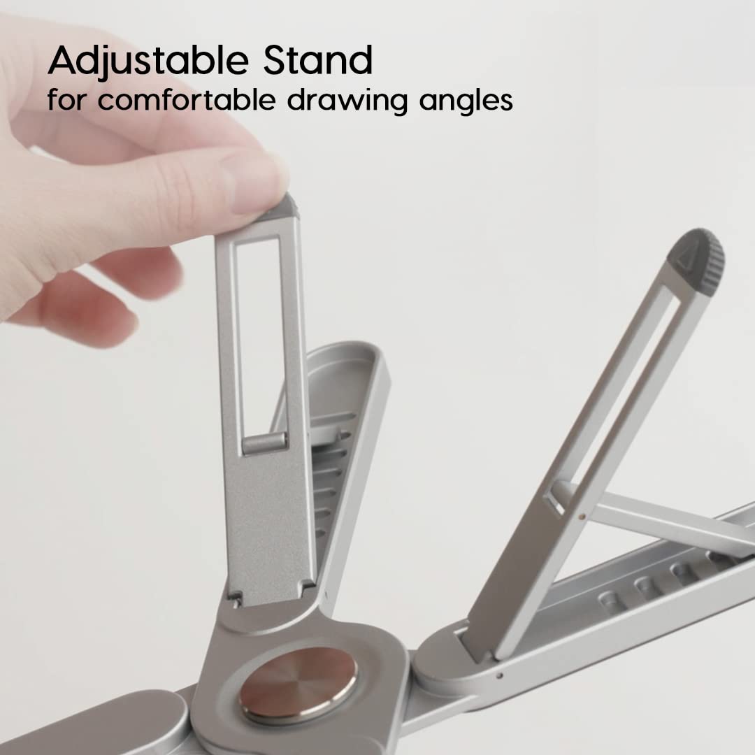 Astropad Compact Drawing Stand for iPad or Laptop Riser - Foldable and Portable Laptop Stand for Desk - Adjustable 7 Angles Tablet Easel for Drawing Widely Compatible iPad Pro, Air, Galaxy, Surface