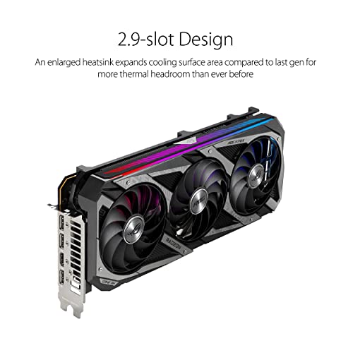 ASUS ROG Strix AMD Radeon RX 6750 XT OC Edition Gaming Graphics Card (AMD RDNA 2, PCIe 4.0, 12GB GDDR6, HDMI 2.1, DisplayPort 1.4a, Axial-tech Fan Design, 2.9-slot, Super Alloy Power II, GPU Tweak)
