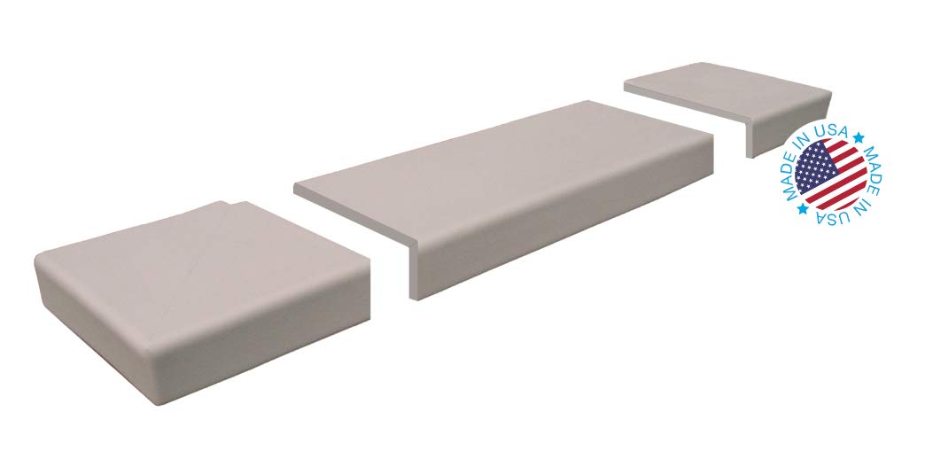 KidKusion Soft Seat Hearth Pad | Made in USA | Taupe | 90" x 14" | Fireplace and Hearth Protection