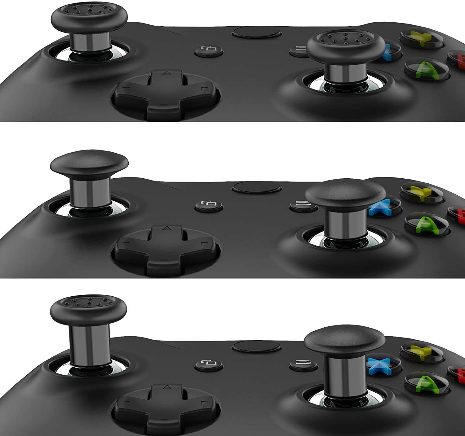 Replacement Thumbsticks for Xbox One/ PS4 Original Controllers, (8 Pcs)Black Analog Thumb Joysticks for Xbox One S ,T8 T6 Repair Screwdriver Kit for Xbox One Controller