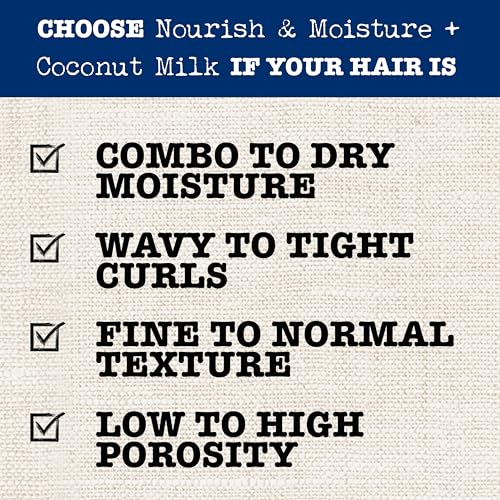 Maui Moisture Nourish & Moisture + Coconut Milk Shampoo to Hydrate and Detangle Curly Hair, Lightweight Daily Moisturizing Shampoo, Vegan, Silicone & Paraben-Free, 13 fl oz