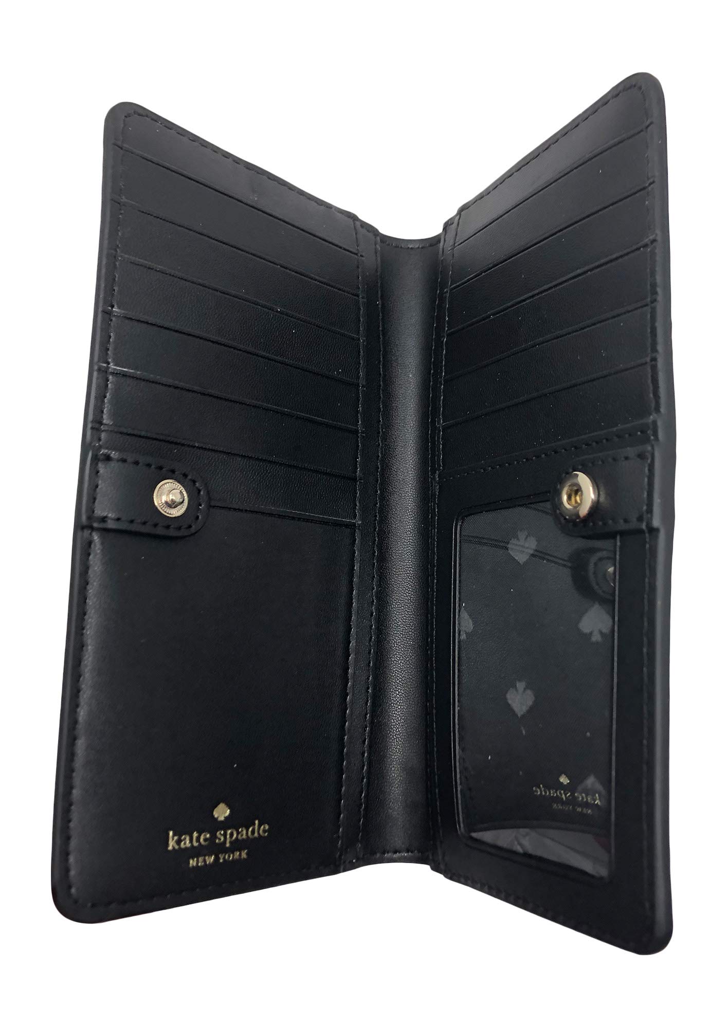 kate spade new york Schuyler Large Slim Bifold Leather Wallet, Black