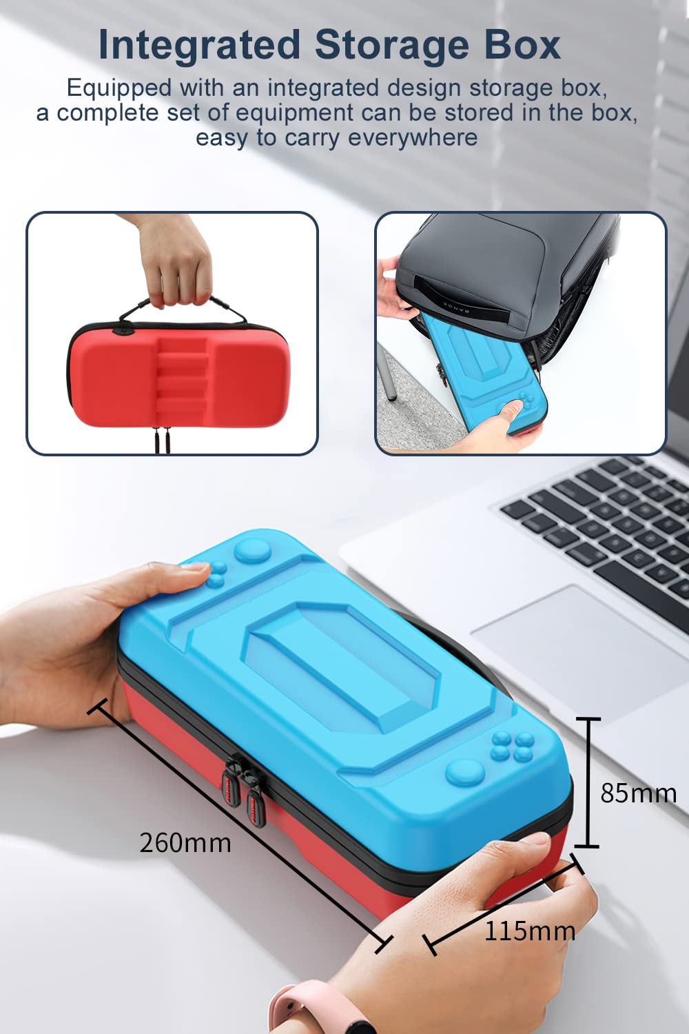 Kingstar Switch Dock for Nintendo Switch - Portable Switch Docking Station with Carrying Case, PD Fast Charging, RJ45 Gigabit Ethernet, HD Projection HDMI Port for Switch OLED Console and Accessories