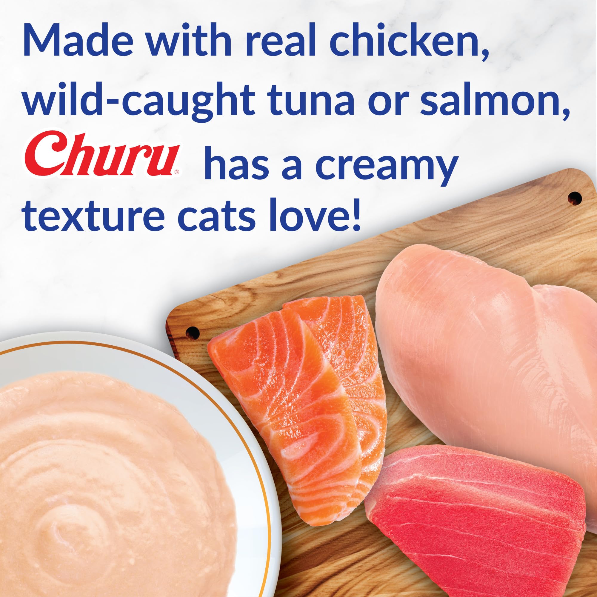 INABA Churu Hairball Control, Functional, Creamy Lickable Purée Cat Treat with Taurine & Vitamin E, 0.5 Ounces Each, 24 Tubes (4 per Pack), Chicken Recipe