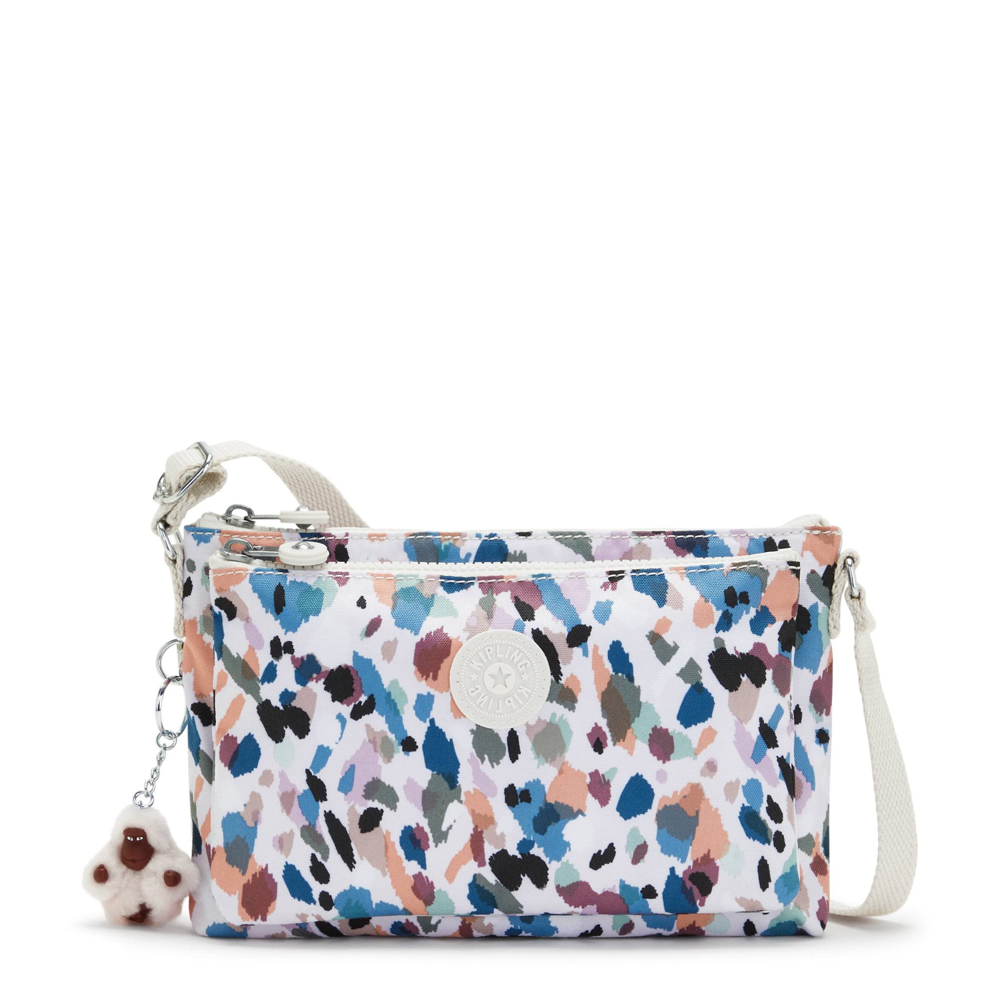 Kipling Mikaela Printed Crossbody Bag Dab Dab Grey