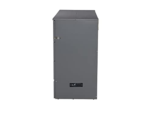 AFI Deerfield Murphy Bed Chest with Charging Station, Queen, Grey