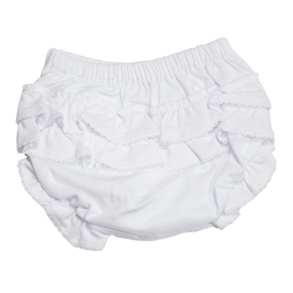 Kissy Kissy - Basic Diaper Cover with Ruffle - White-9mos