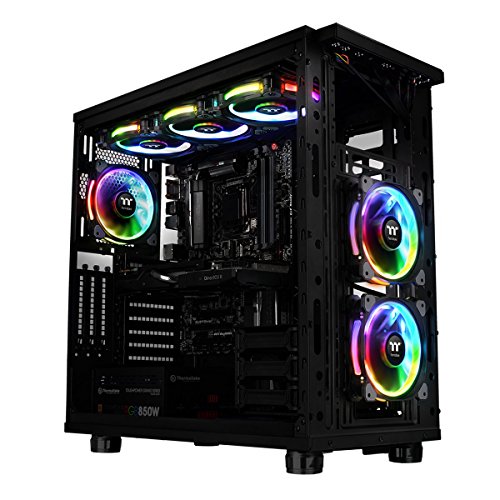Thermaltake CL-F054-PL12SW-A Riing Plus 12 LED RGB Radiator Fan - Black (Pack of 5)