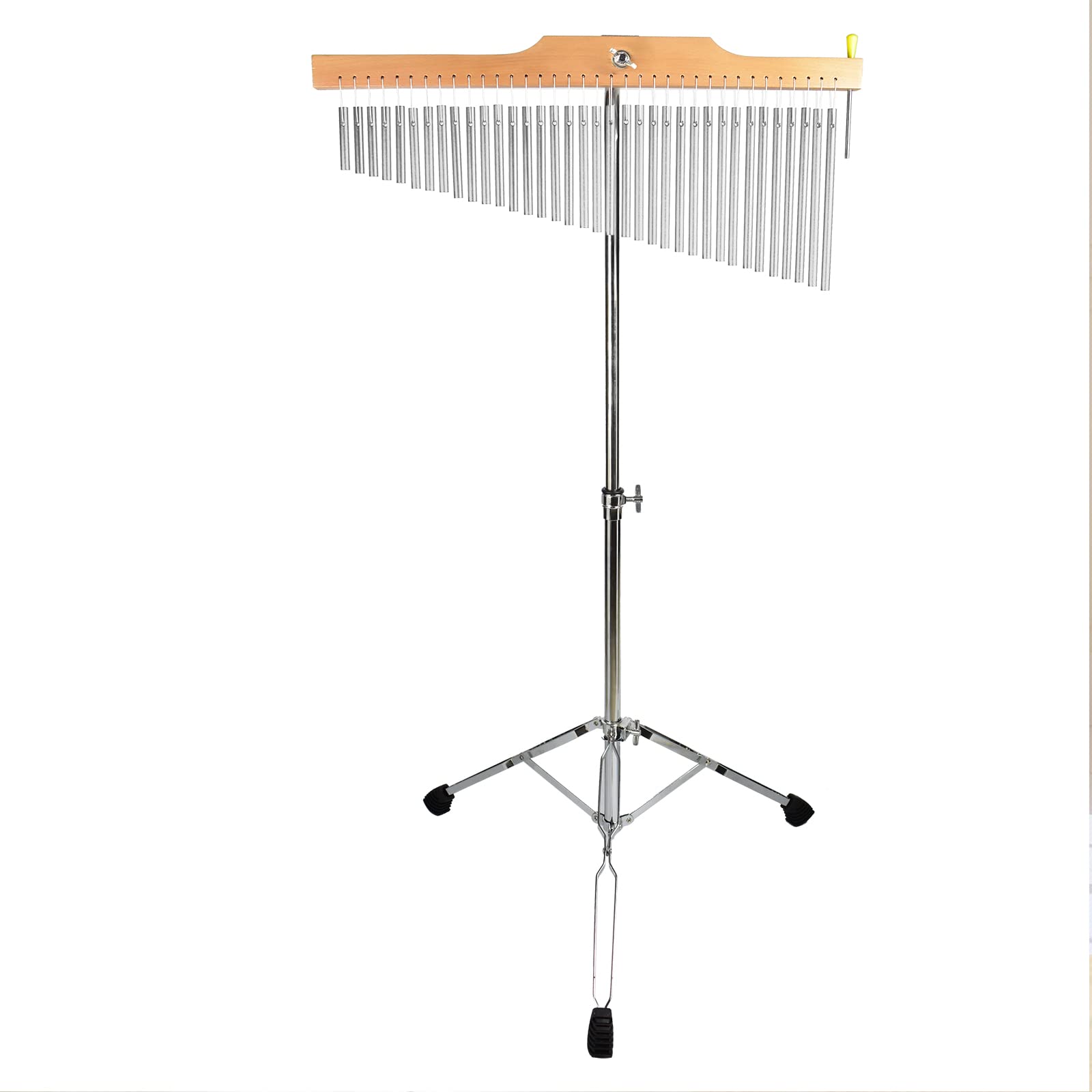 ENNBOM Bar Chimes with Adjustable Stand 25 Note 36 Note Single-row Wind Chime Musical Percussion Instrument (36 Note, Frosted red)