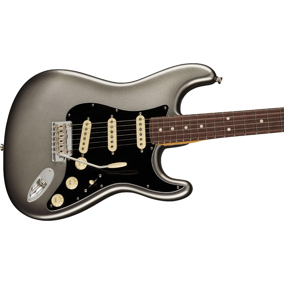Fender 6 String Solid-Body Electric Guitar, Right, Mercury (0113900755)