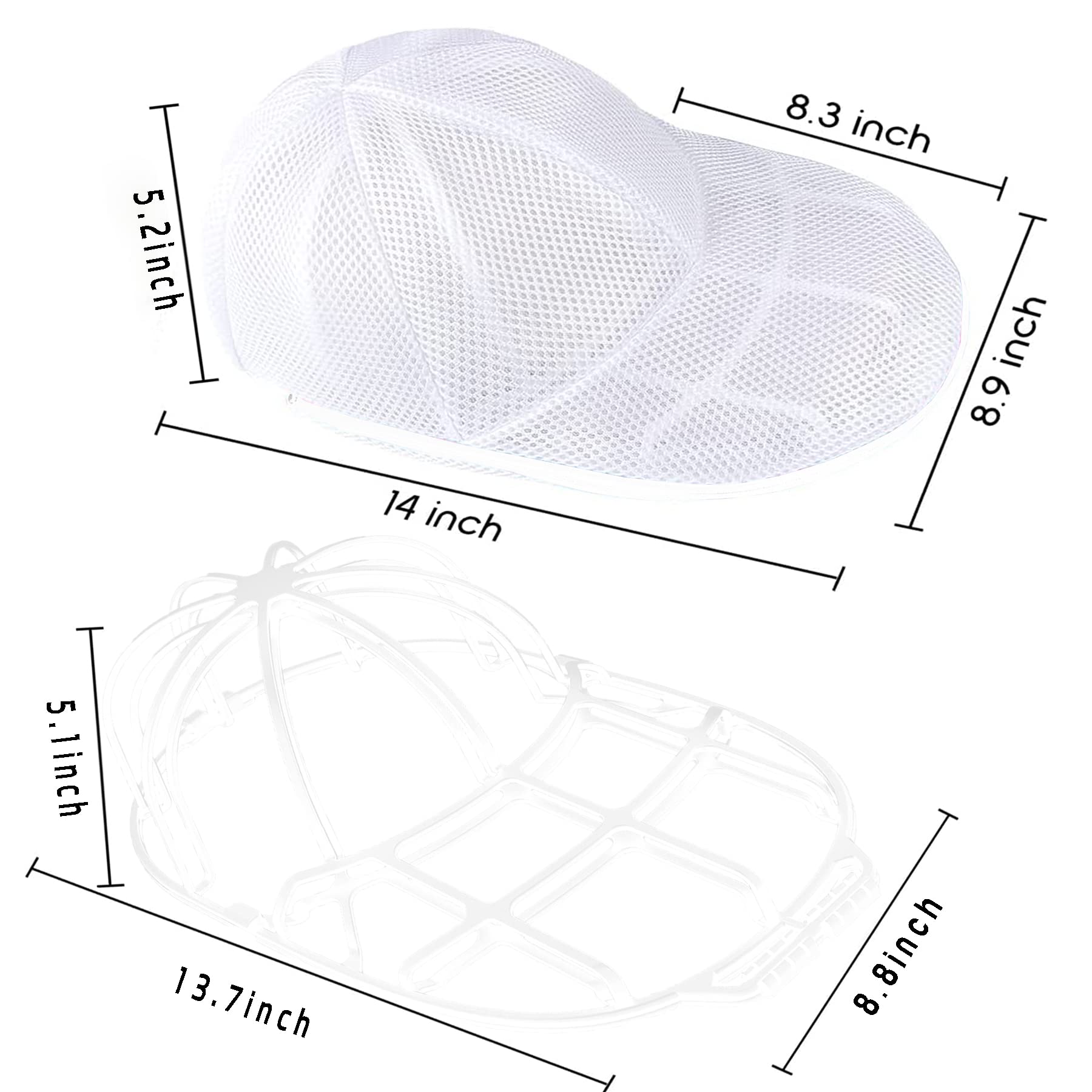 Hat Washer Cage Hat Cleaner, Baseball Cap Washing Cage Hat Washer for Washing Machine, Hat Washer for Baseball Caps for Washing Machine or Dishwasher, Baseball Hat Cleaning Protector Frame Cage