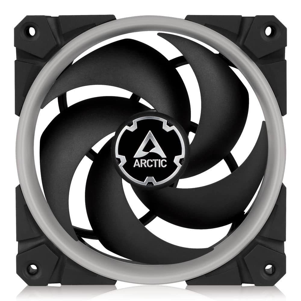 ARCTIC BioniX P120 A-RGB (3 Pack, incl. A-RGB Controller) - 120 mm Pressure-Optimised Fan with A-RGB, PWM, Cooler, Fluid Dynamic Bearing, 400-2300 RPM - Black