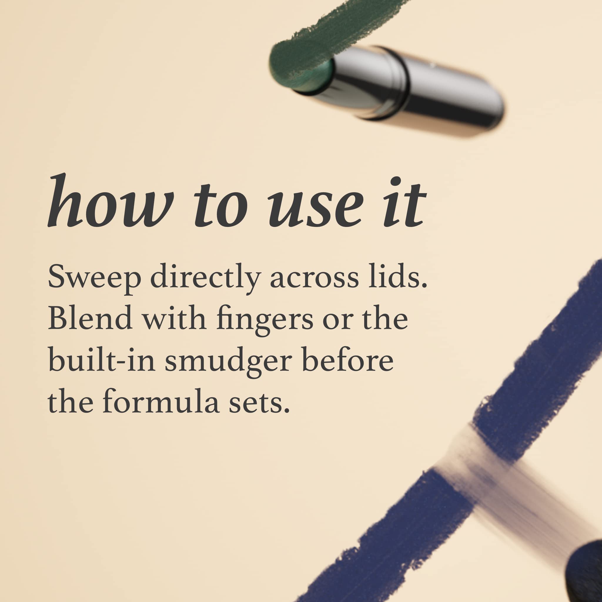 Julep Eyeshadow 101 Crème-to-Powder Waterproof Eyeshadow Stick – Midnight Blue Shimmer – Long-Lasting, Crease-Proof, Deep Navy Blue Cream Eyeshadow with Built-in Smudger