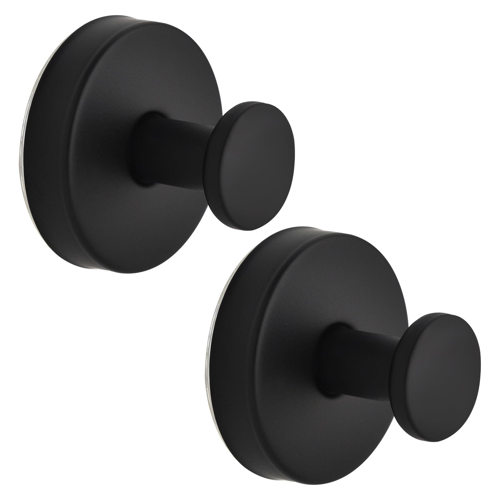 AUGLEAF Suction Cup Hooks for Shower, Black (2 Pack)