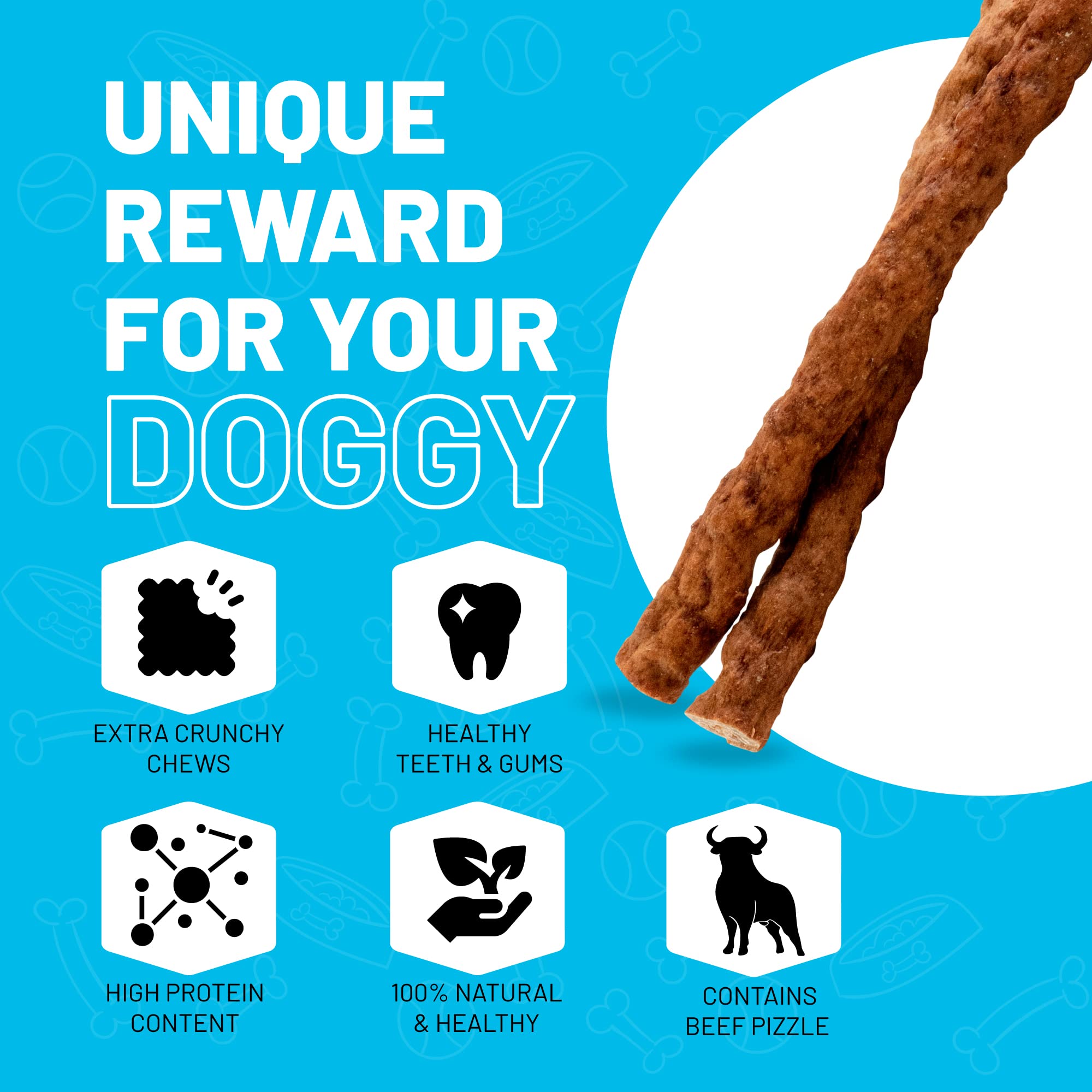 Sitka Farms Happy Tails Pack Crunchy Beef Sticks for Dogs 5 Inch (50 Pack) & Extra Large Bully Sticks 6 Inc (10 Pack) - All-Natural Dog Treats and Chews - for Small, Medium and Large Dogs