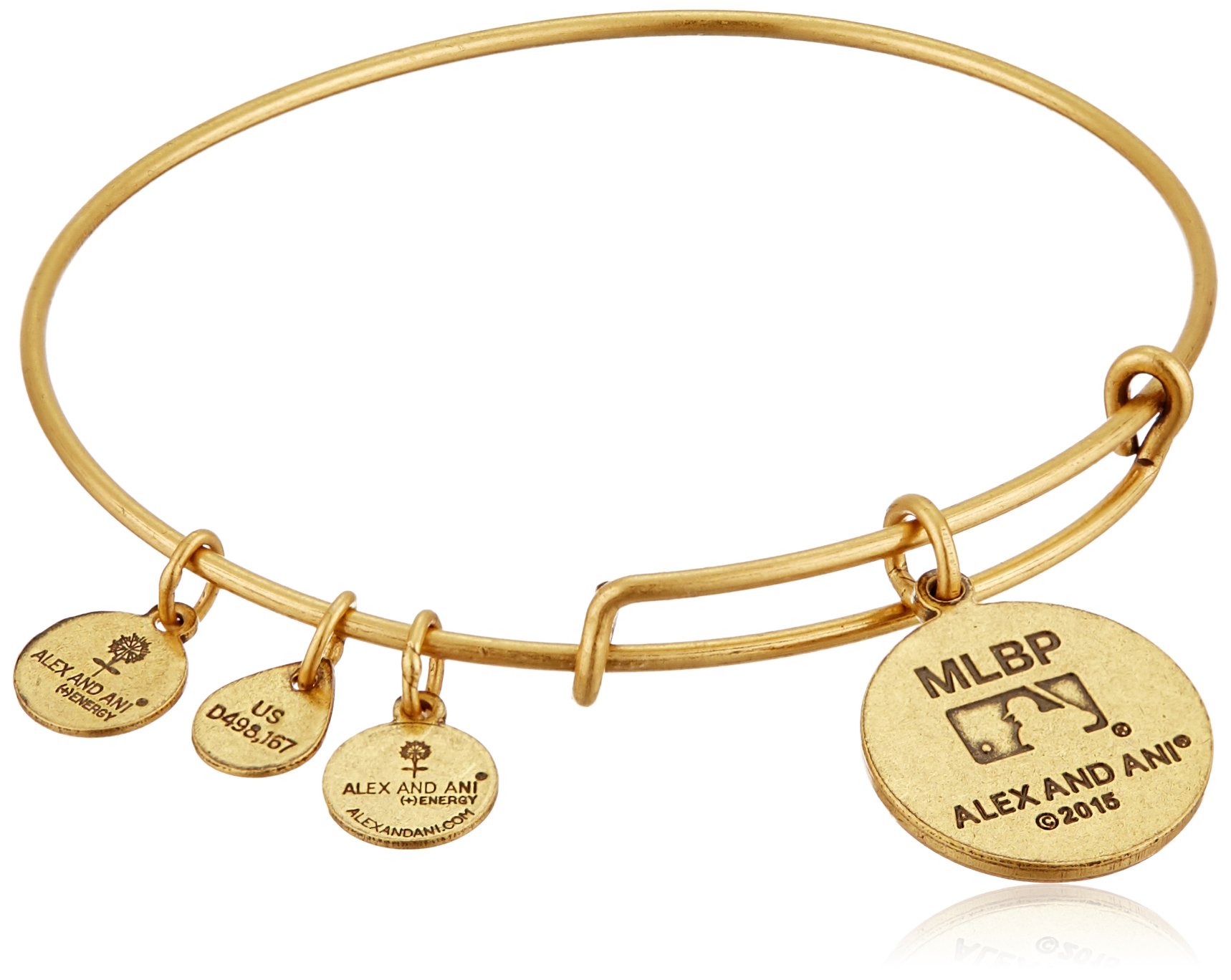 Alex and Ani San Francisco Giants Cap Logo Expandable Rafaelian Gold Bangle Bracelet