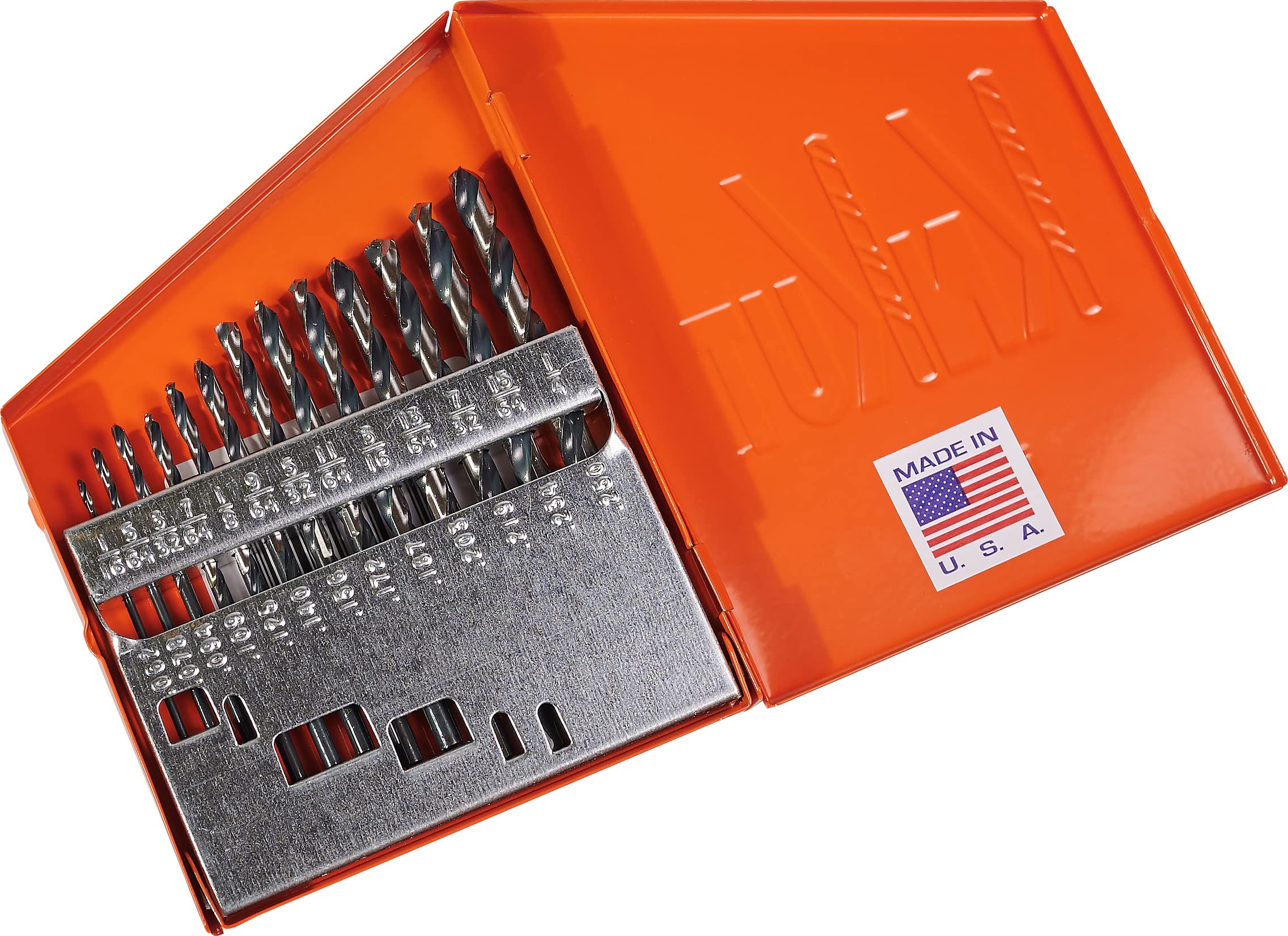 KnKut 13 Piece Jobber Length Drill Bit Set 1/16"-1/4" by 64ths