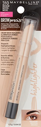 Maybelline New York Brow Precise Perfecting Eyebrow Highlighter, Medium, 0.04 oz.