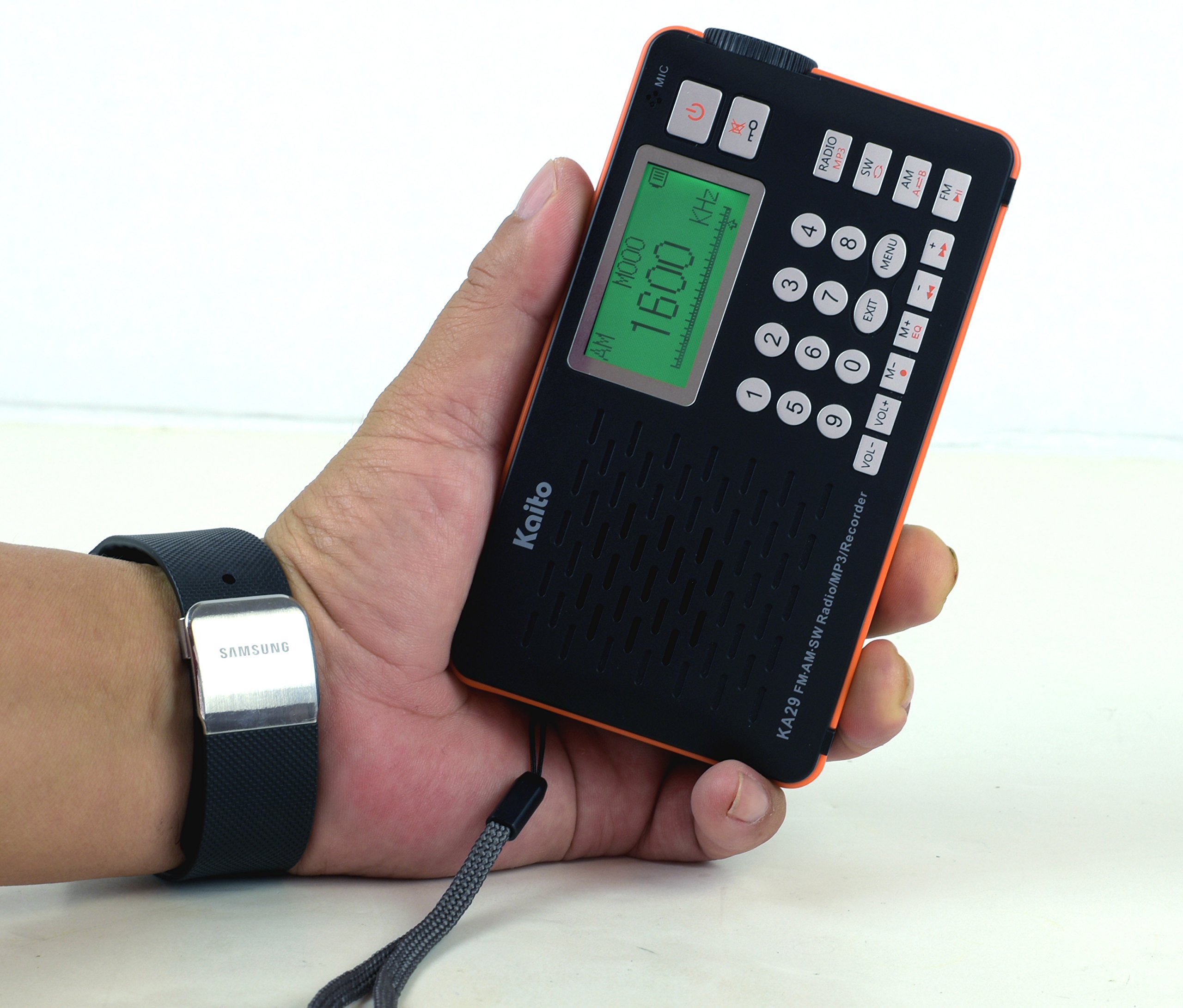 Kaito KA29 All in one World Receiver, with Recorder, AM FM SW Radio and MP3 Player(Black)