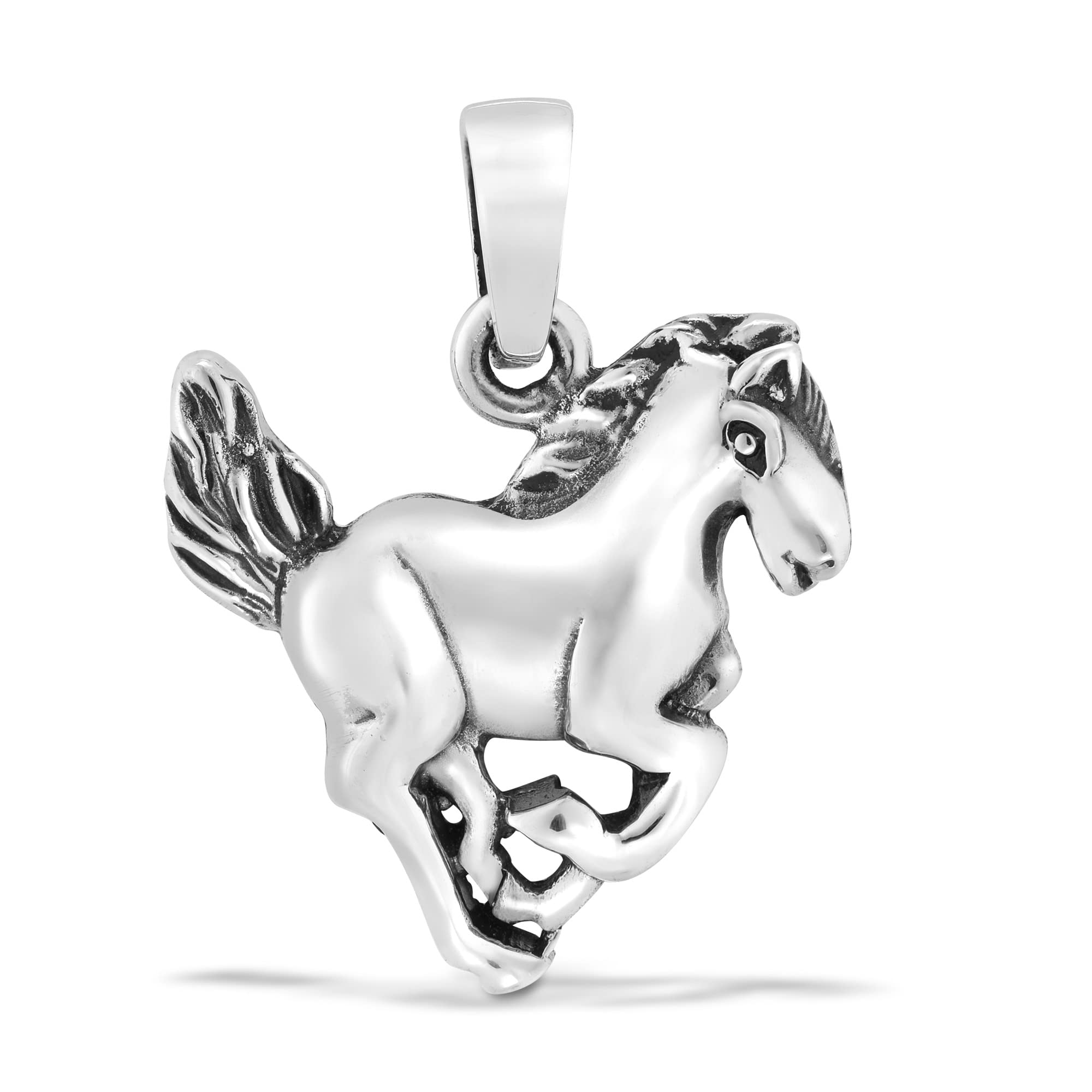 AeraVida Noble Stallion Horse .925 Sterling Silver Pendant