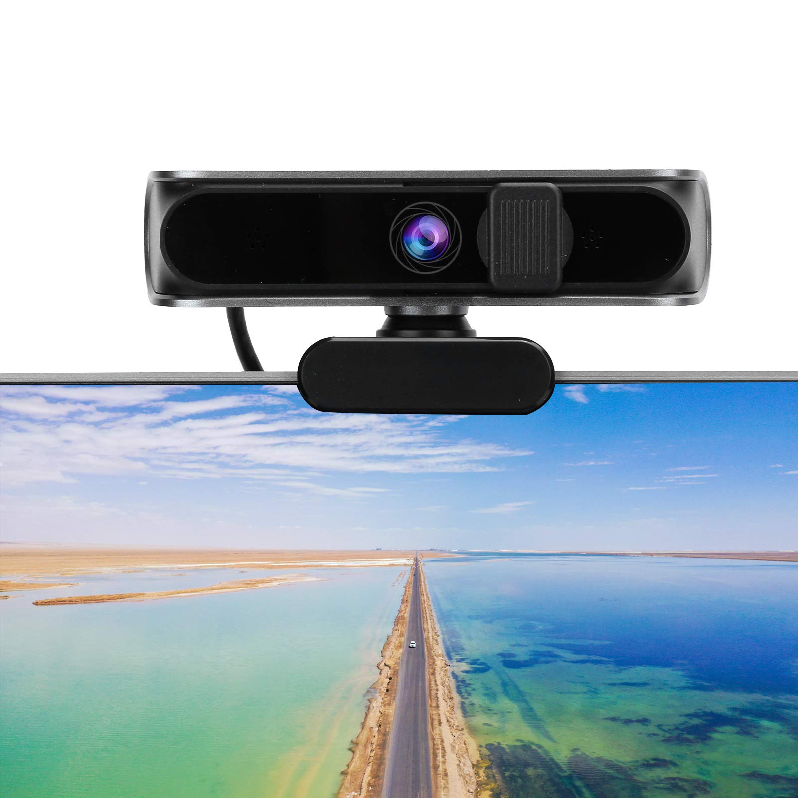 AUHX Computer Accessories, Widely Compatible 1080P Webcam, 1080P 5Mp for Skype Conferencing