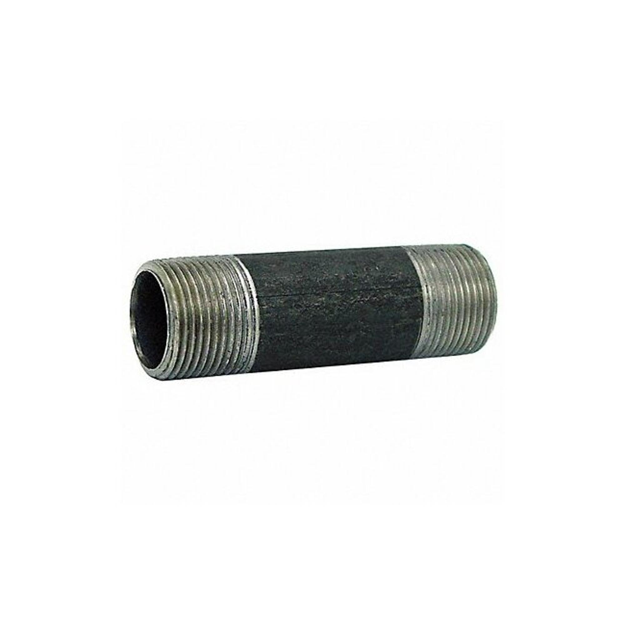 Black Pipe Nipple,Threaded,3x3-1/2 in