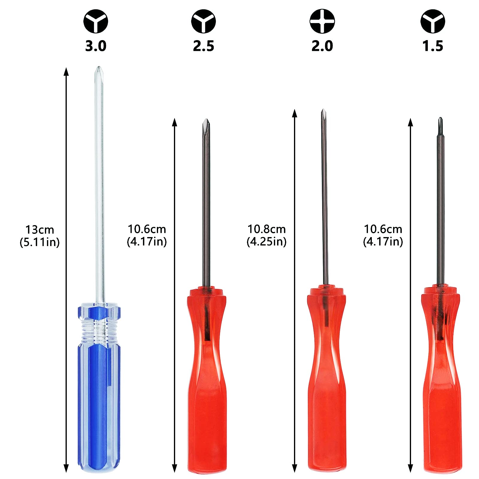 Video Game Repair Kit, Triwing (Y) 1.5 2.5 3.0 and Phillips PH00 Screwdriver Set, Repair Tool Kit for Nintendo Products for Switch, Wii, DS, DS Lite, DS XL, 3DS, GBA SP NDS