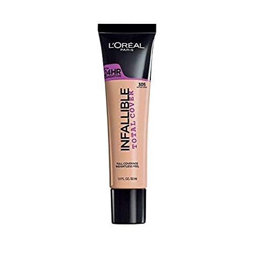 L’Oréal Paris Infallible Total Cover Foundation, Natural Beige, 1 fl; oz.
