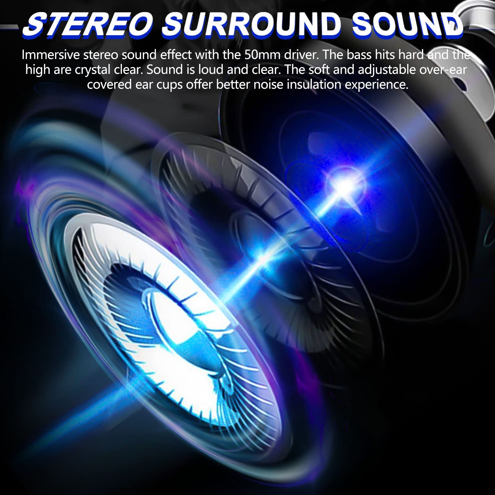 Atrasee Gaming Headset with Microphone for PC PS4 PS5 Xbox One Switch Laptop, Stereo Wired Over Ear Headphones with Surround Sound, Noise Cancelling, Soft Earmuffs, 3.5mm Aux, Camouflage