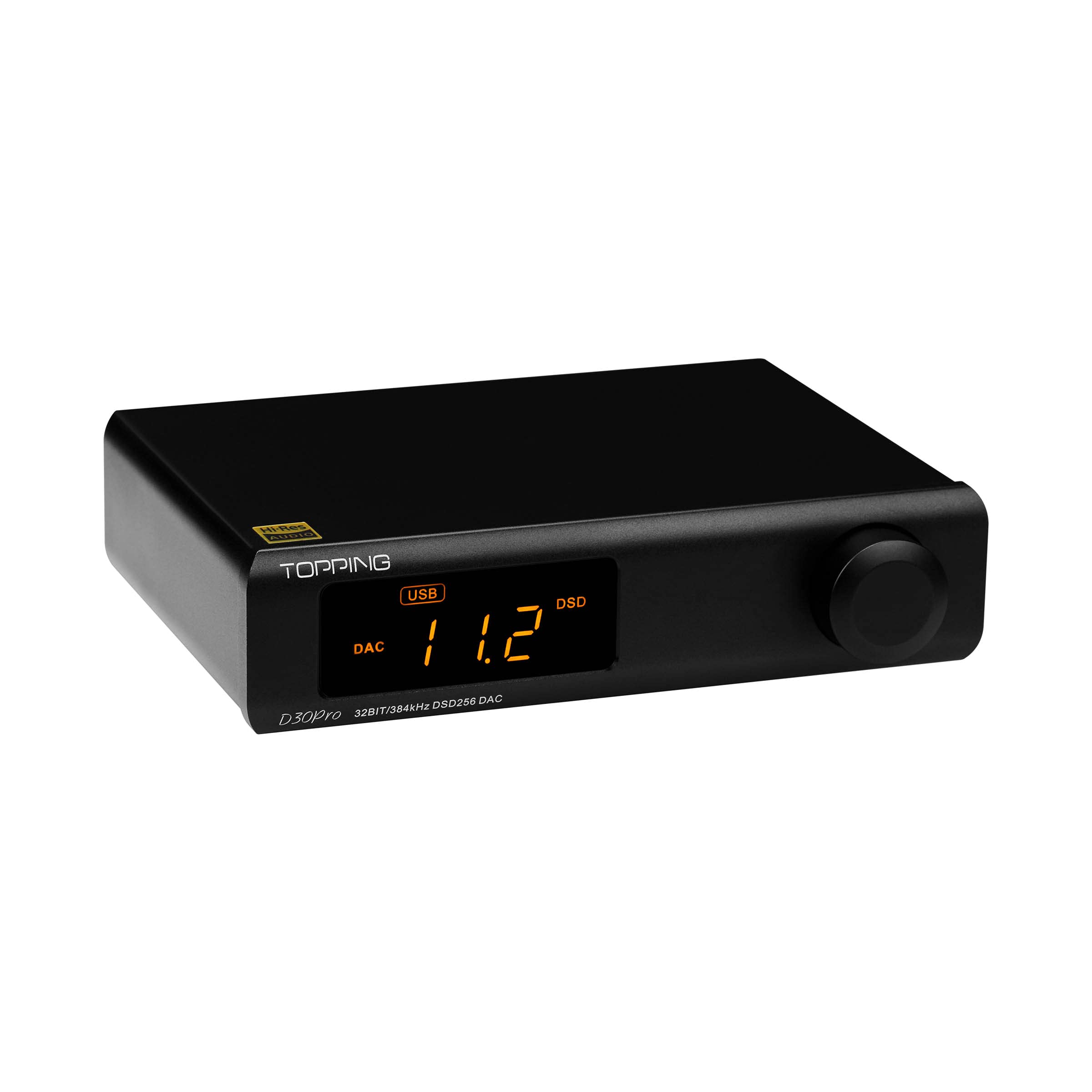 Topping D30 Pro 4*CS43198 Chip DAC Hi-Res Audio DSD256 PCM384kHz XMOS XU208 Preamplifier RCA XLR USB Optical Decoder (Black)