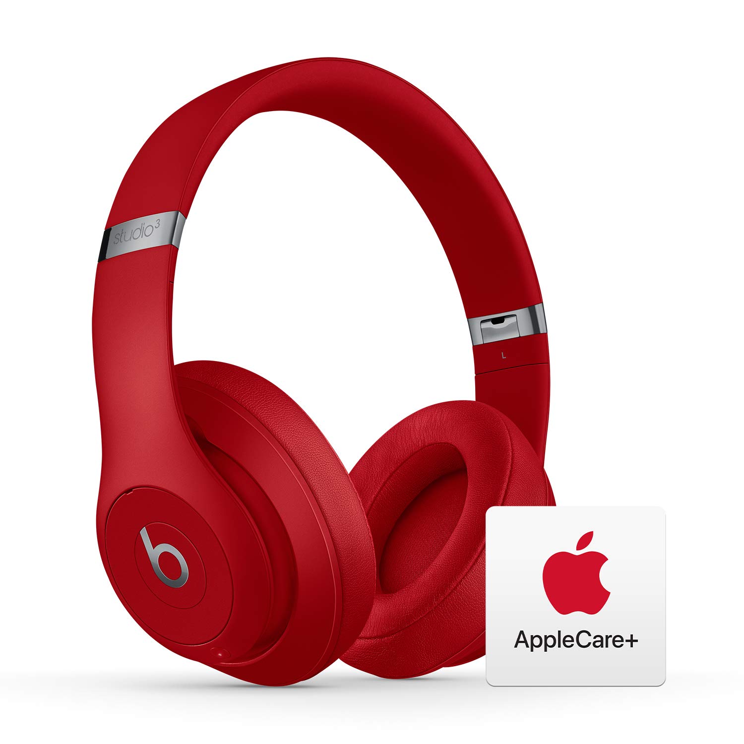 Beats Studio3 Wireless Noise Cancelling Over-Ear Headphones - Red with AppleCare+ (2 Years)