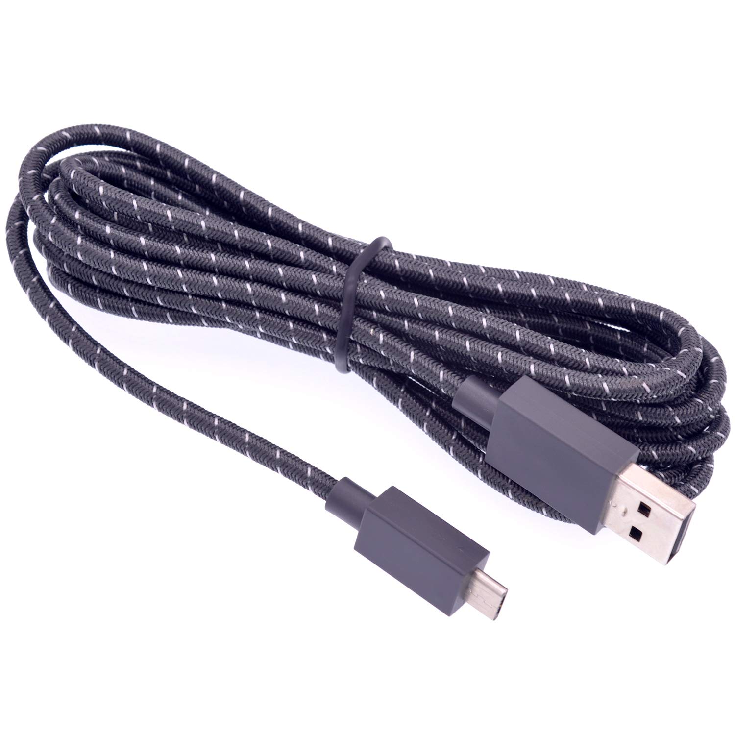 Deal4GO 2.7M 9FT Long Original Braided Micro USB Charging Cable for Xbox One Elite Controller 1698 White Special Edition (White)