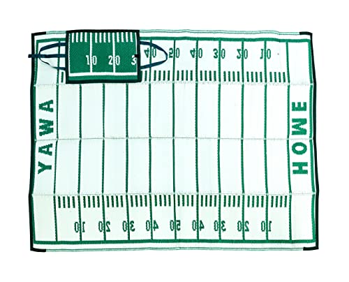 Camco 5'x 6-1/2' Handy Mat with Strap | Ideal for picnics, Beaches, RVing and outings | Weather-Proof | Football Field Print (42819)