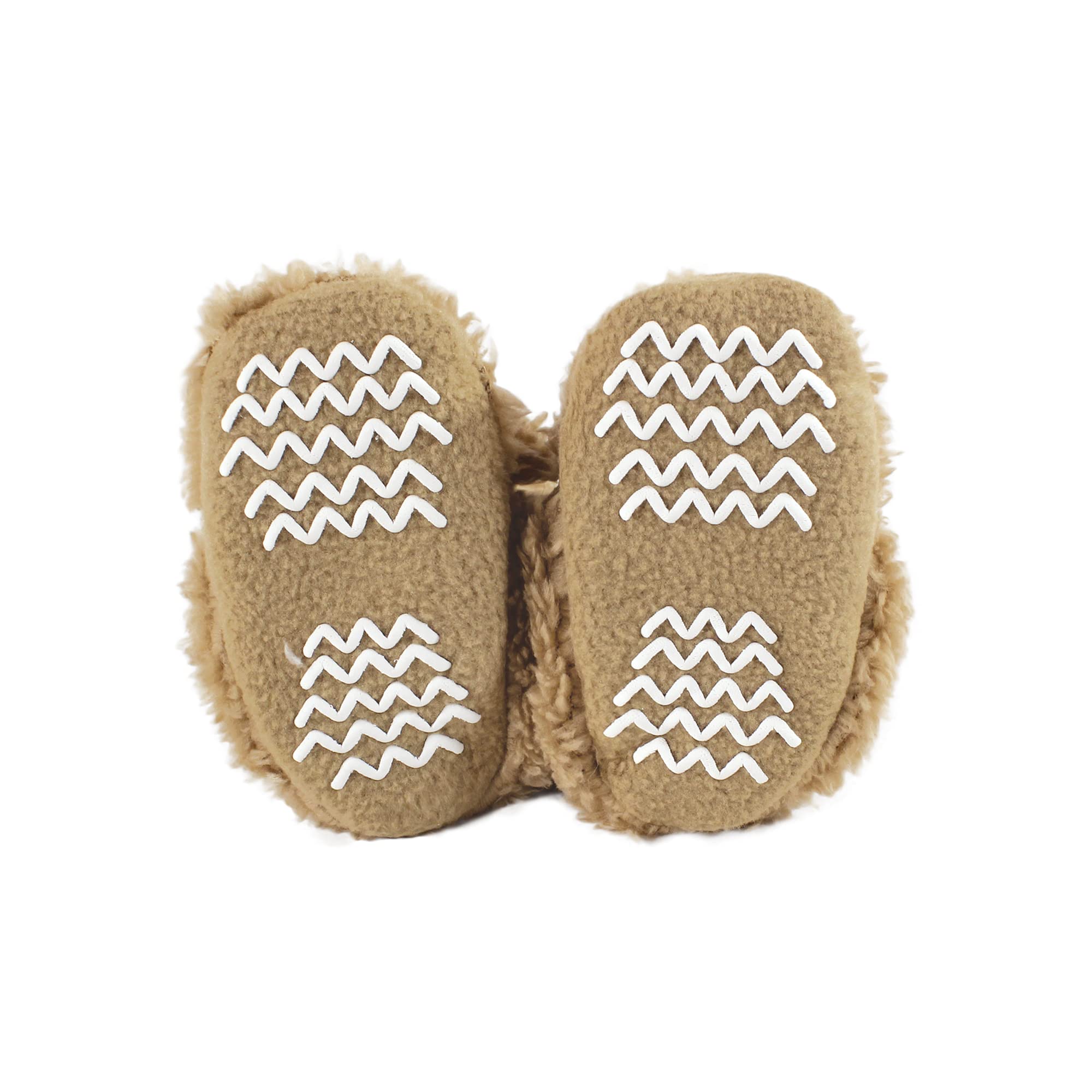 Hudson Baby Unisex Baby Trapper Hat, Mitten and Bootie Set, Tan Bear, 6-12 Months