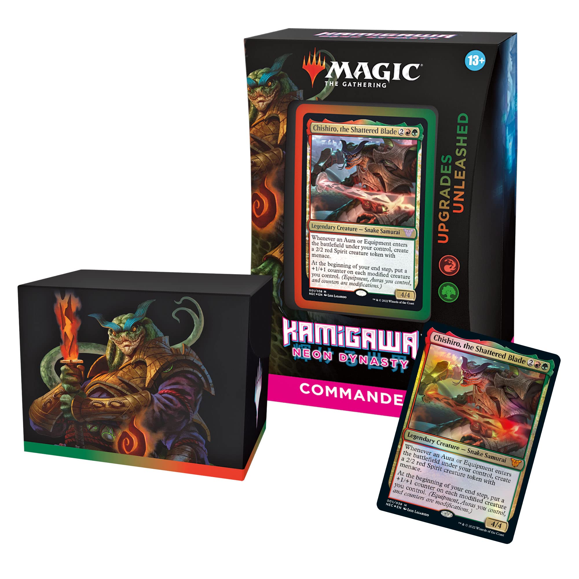 Magic: The Gathering Kamigawa: Neon Dynasty Commander Deck â Upgrades Unleashed (Red-Green) | Minimal Packaging Version