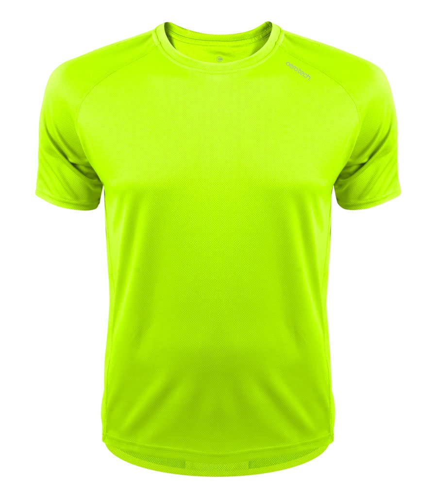 AERO|TECH|DESIGNS | Men's Tech Cycling Tee | Performance Biking T-Shirt | Safety Yellow | Tall Fit | 4X-Large