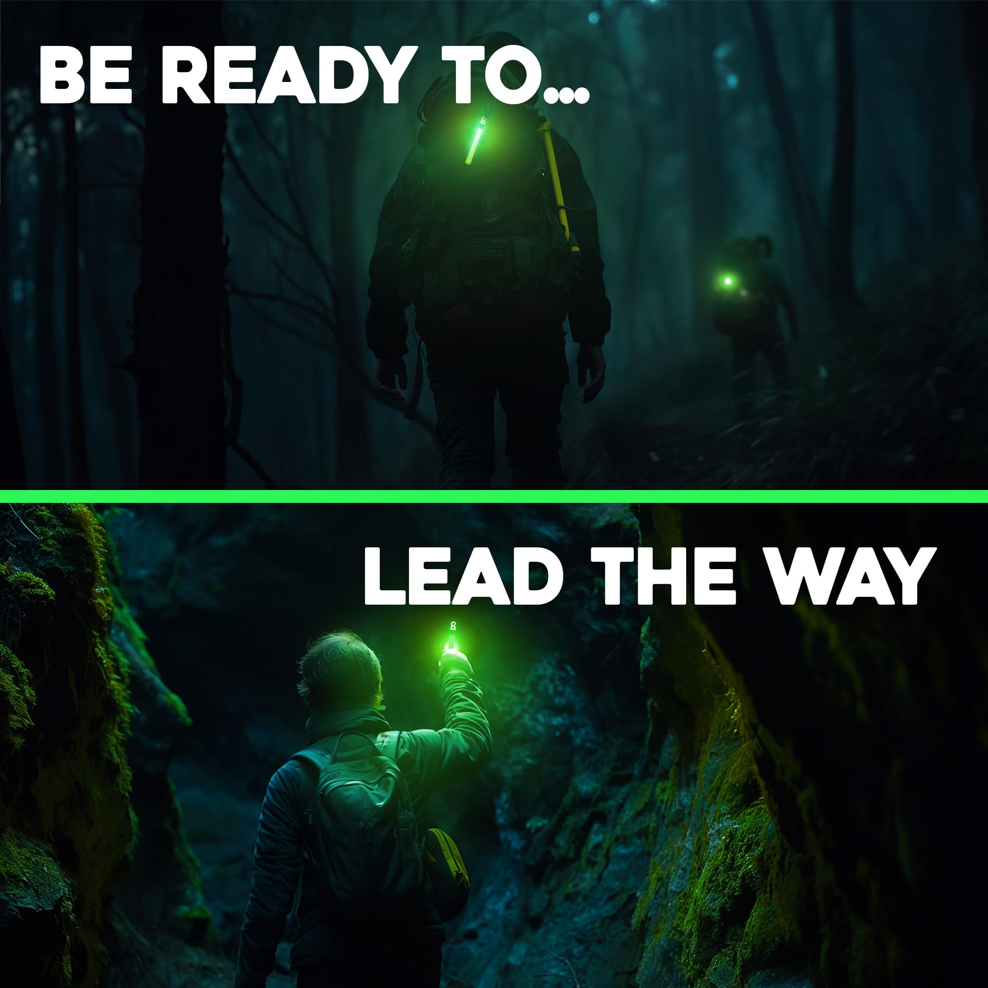 Be Ready - Green 6" Industrial 12 hour Premium Emergency Safety Chemical Light Glow Sticks (36)