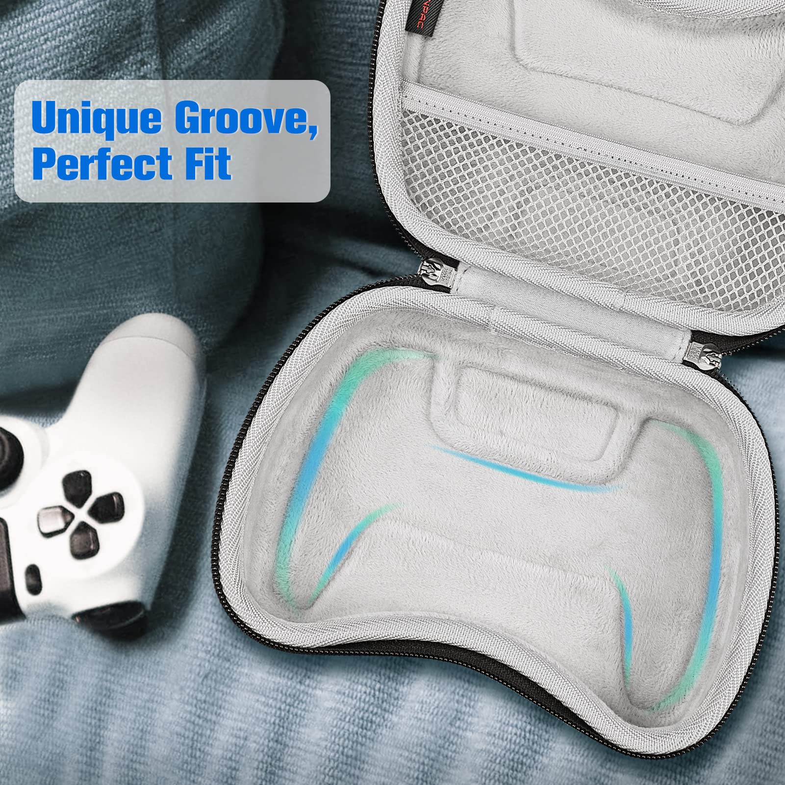 Fintie Carrying Case for Nintendo Switch/Switch OLED Model Pro Controller/Sony-PS5 Wireless Controller - [Shockproof] Hard Shell Protective Cover Travel Bag with Inner Pocket, Black