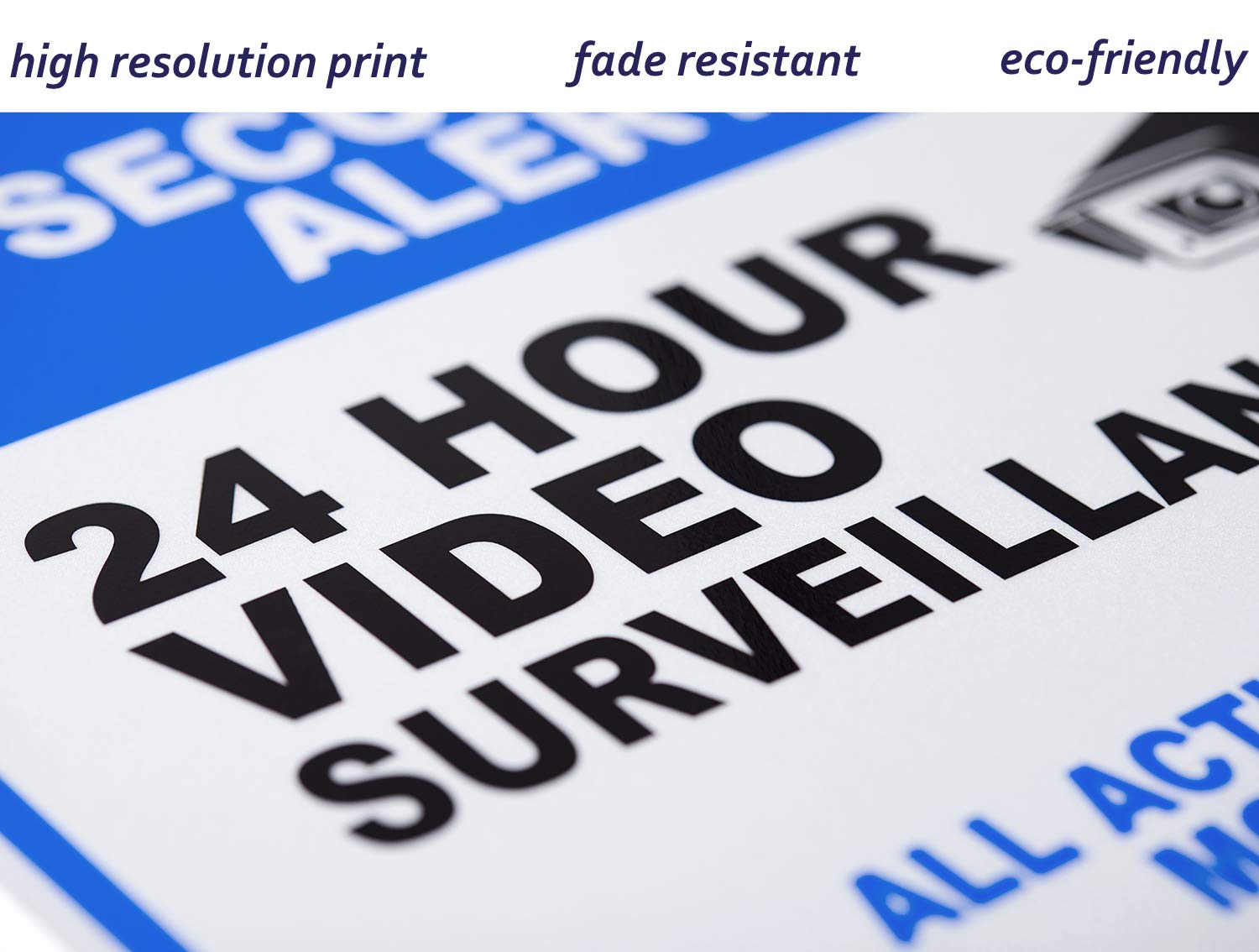 Video Surveillance Sign - Home Security Sign - Security Camera Sign - All Activities are Monitored - Rust Free 12" x 12" Aluminum Sign, by Gentoly