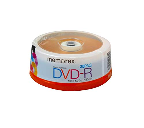Memorex 5706 Dvd Recordable Media - Dvd-r - 16x - 4.70 Gb - 25 Pack Spindle 120mm Standard