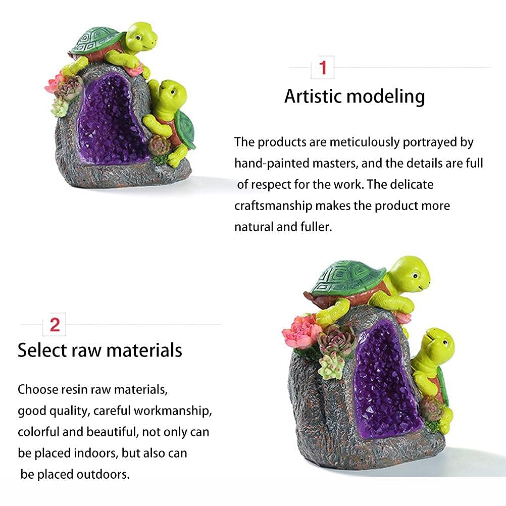 Estrella-L Solar Light Outdoor Cartoon Tortoise-Shaped Landscape Light Statue Decoration Light, for Courtyard Lawn Garden Decoration Landscape Solar Lamp Home Decoration