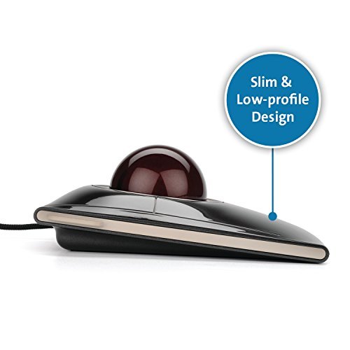 Kensington Wired SlimBlade Trackball Mouse (K72327U), Black