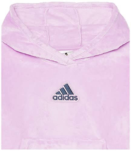 adidas Girls 2-Piece Silken Fleece Hooded Pullover Tight Set, Bliss Lilac, 5