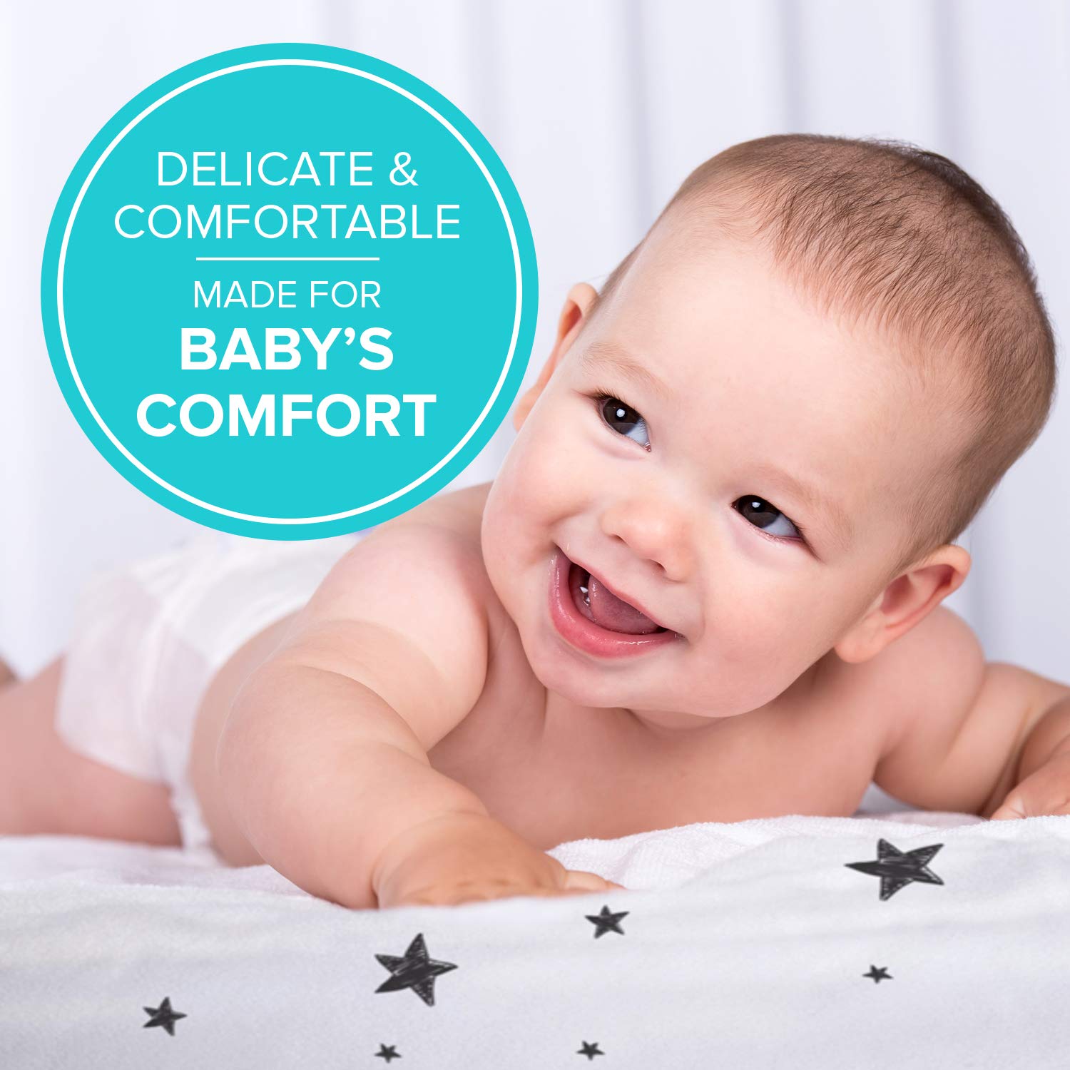 Kushies Baby Fitted Bassinet Sheets - 30 x 18 x 2 Bassinet Mattress Mini Crib Sheets - B&W Scribble Stars Bassinet Cover Mini Crib Mattress - Mattress for Playpen Carriage Pad Fitted Sheet Flannel, Scribble Stars Black & White