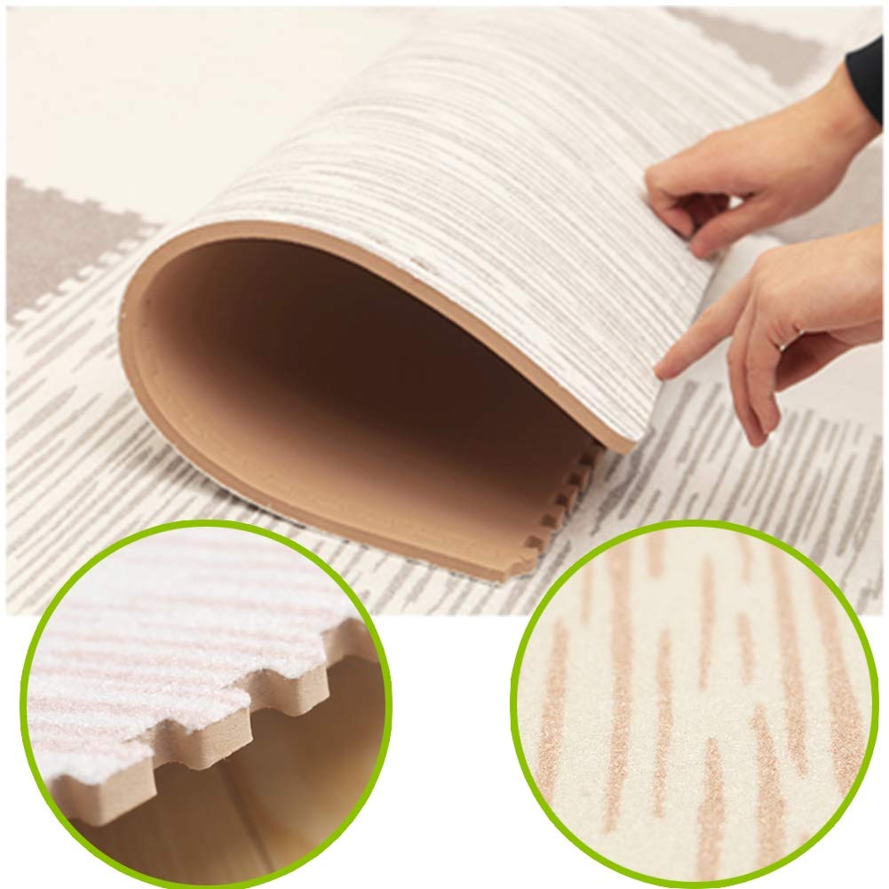 ALGFree Interlocking Floor Tiles Foam Puzzle Mat,1cm Thick Baby Toddler Crawling Mat Play Room Soft Playmats Easy Travel, Free Combination (Color : B, Size : 30x30x1cm-9pcs)
