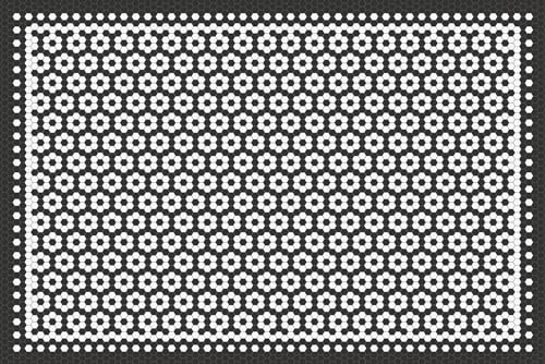 Carolina Creekhouse Vinyl Rug - Brooks (043760UH) Vintage Rugs Flooring, Decorative Mats, Waterproof, Eco-Friendly - Non-Slip 4'x6' Black White